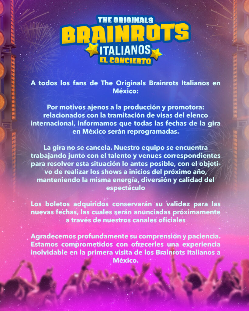 THE ORIGINALS BRAINROTS ITALIANOS MÉRIDA 2025 AUDITORIO COCA COLA LA ISLA