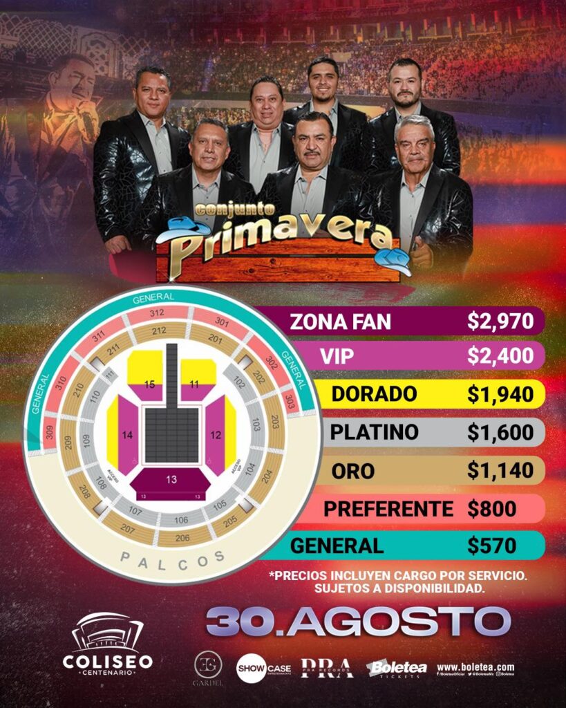 CONJUNTO PRIMAVERA TORREÓN 2025 COLISEO CENTENARIO