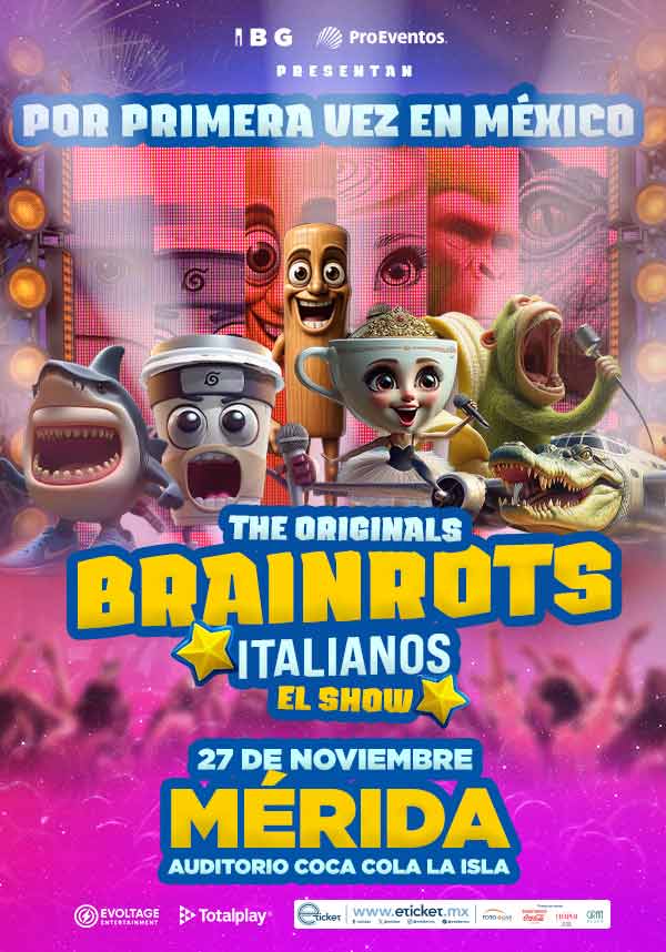 THE ORIGINALS BRAINROTS ITALIANOS MÉRIDA 2025 AUDITORIO COCA COLA LA ISLA
